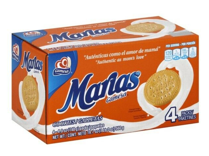 Gamesa Maria's Cookies Caja 12/19.6 (4 pack) Regular box | Latin Tyme Foods