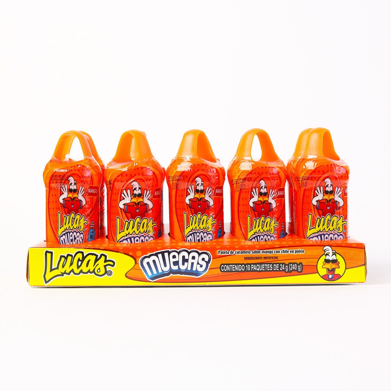 Lucas Muecas Mango 1/10 (24 cs) orange box | Latin Tyme Foods
