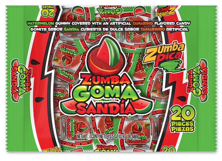 Zumba Goma Sandia 1/20pz (20 cs) | Latin Tyme Foods
